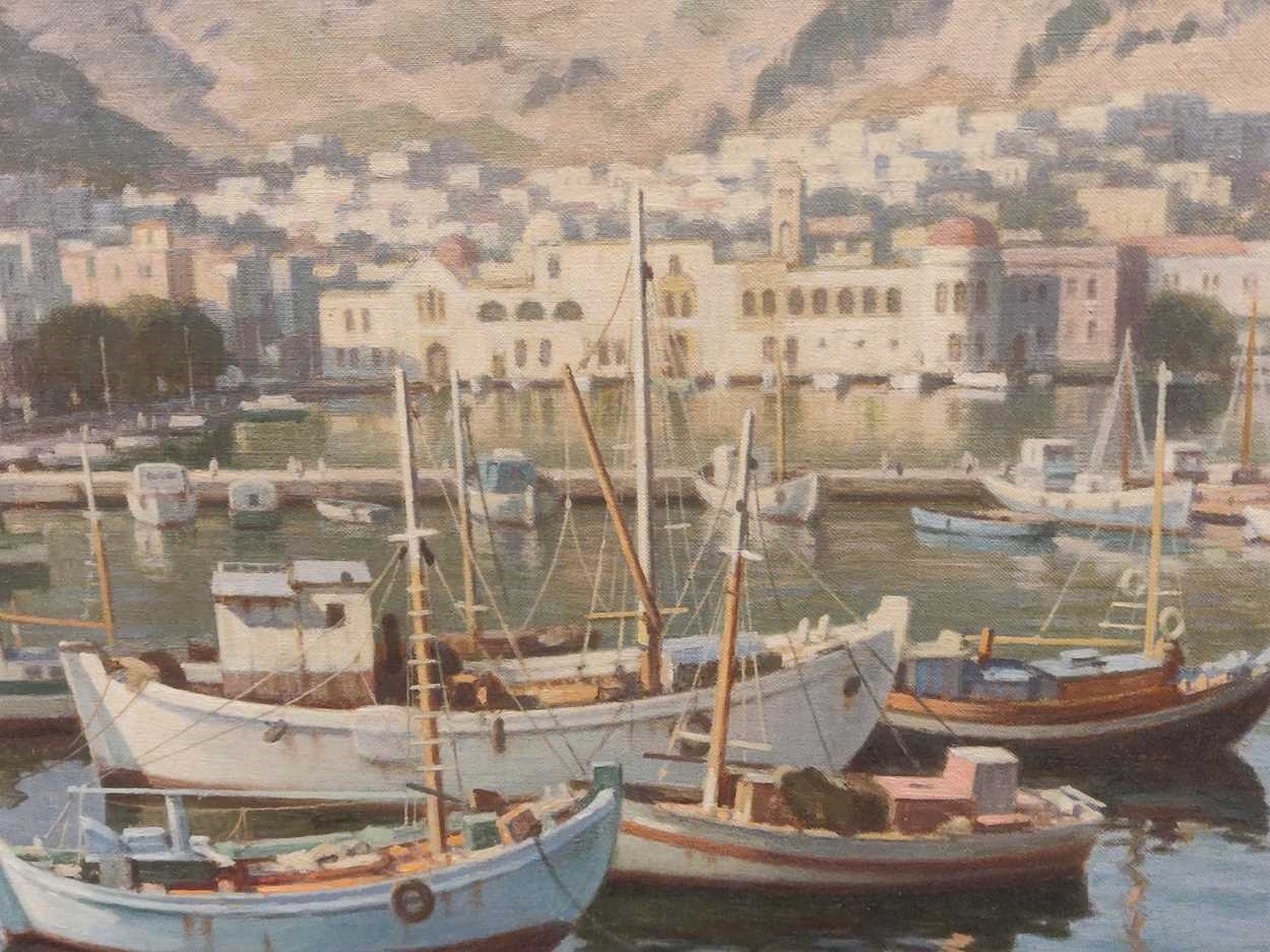 Edward Albert Hickling | a pair of Grecian harbour scenes (1913 ...