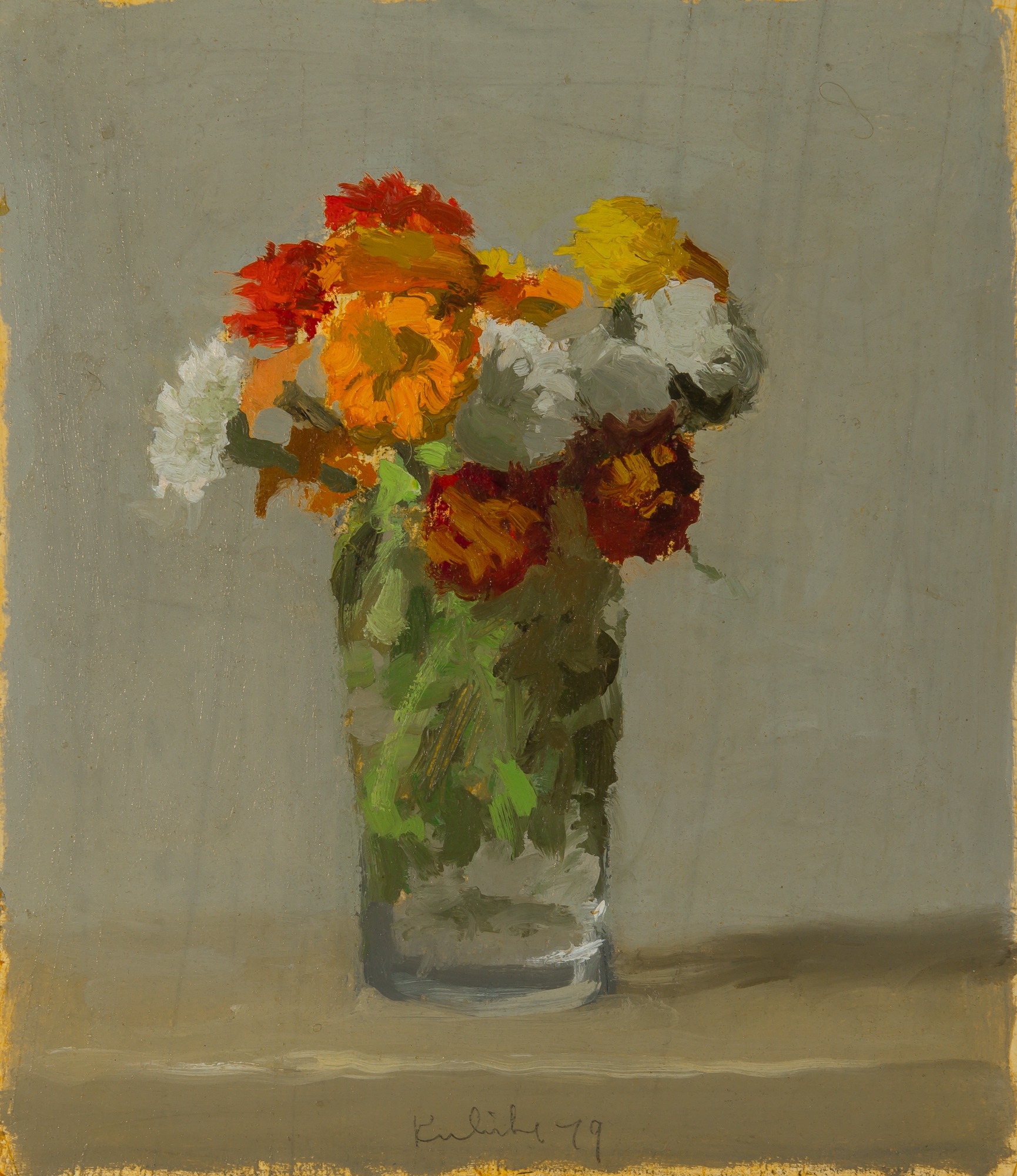 Robert Kulicke | Zinnias in a Glass Jar (1985) | MutualArt