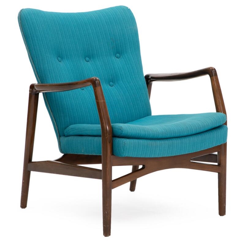 Kurt Olsen | Easy chair with stained beech frame | MutualArt