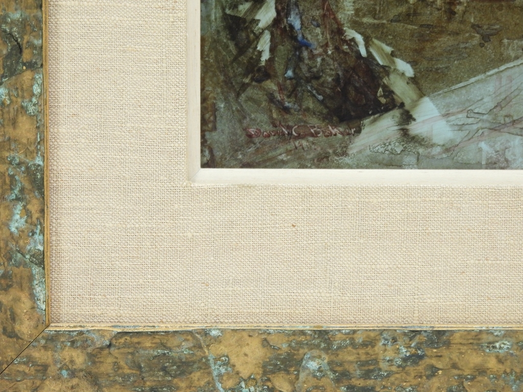 David Curtis Baker | David Curtis Baker Harbor Town WC Painting | MutualArt