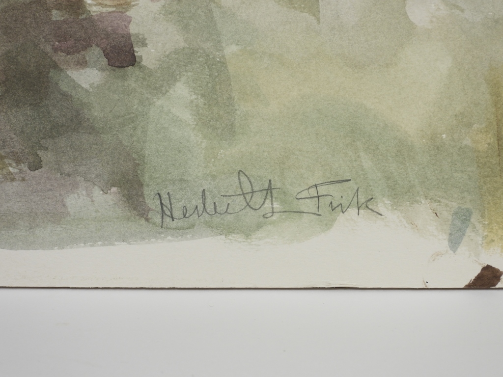 Herbert Lewis | Herbert Lewis Fink China Town WC Painting | MutualArt