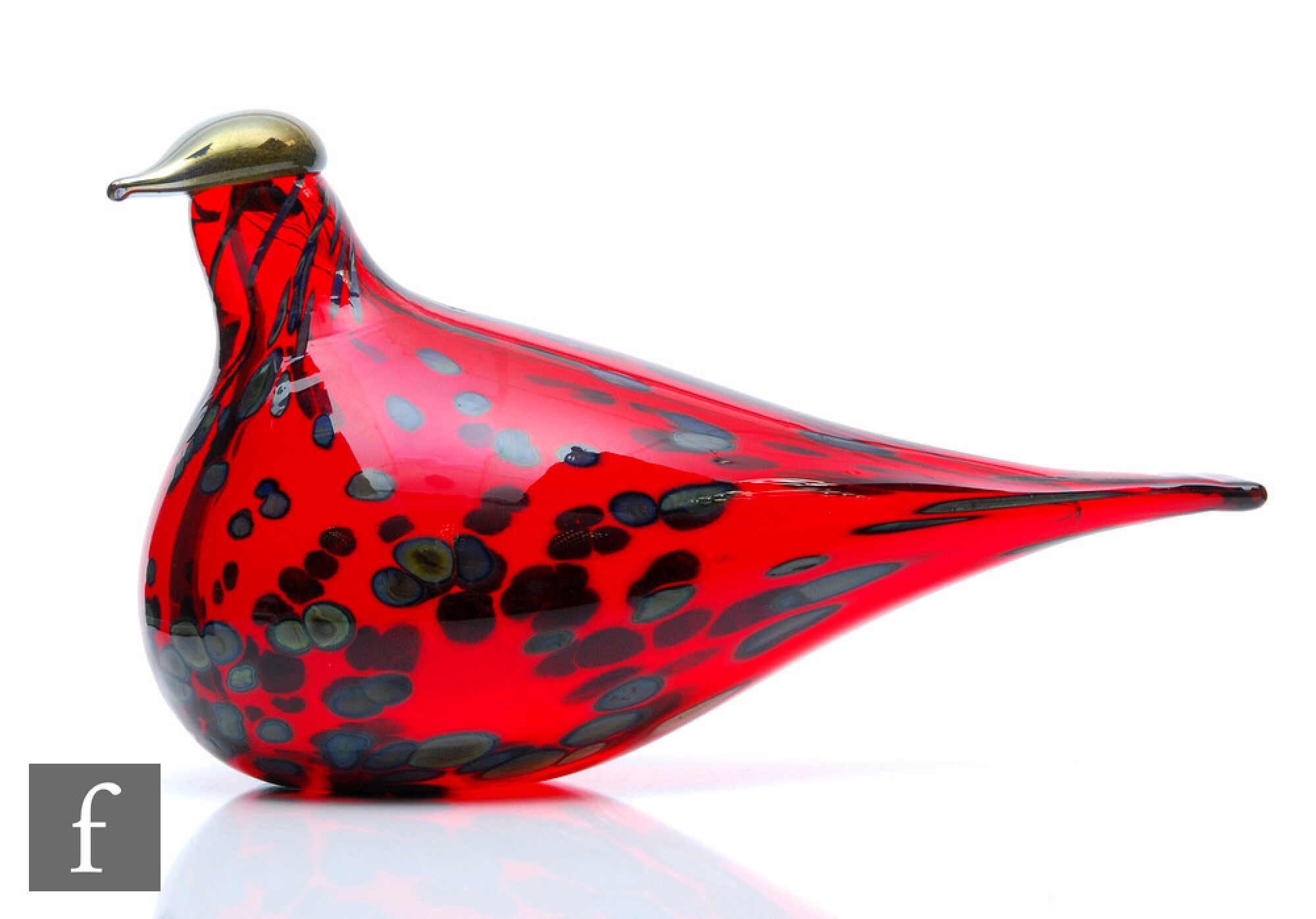 Oiva Toikka | A contemporary Oiva Toikka glass Ruby Bird for Iitalla ...