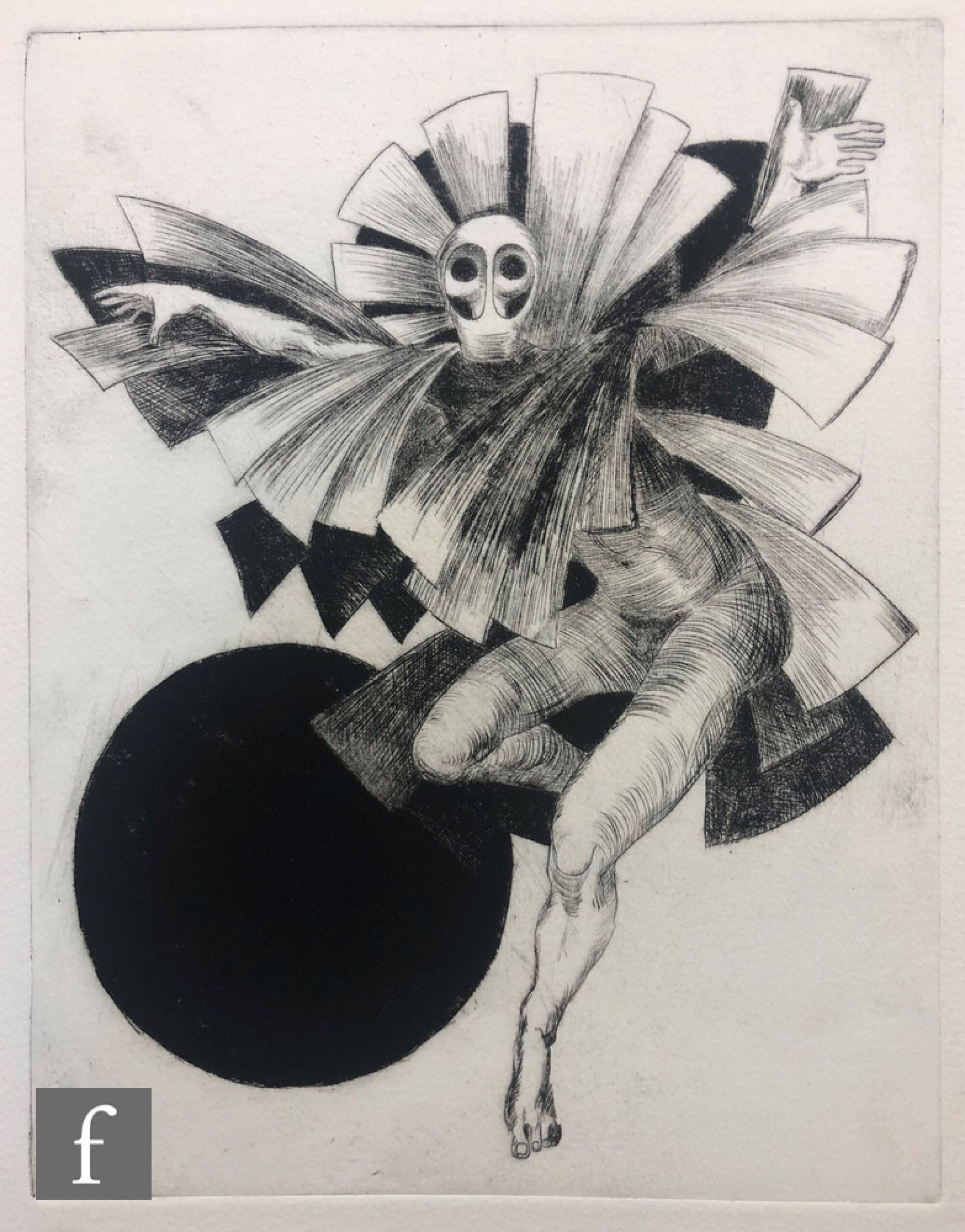 Bayard Osborn | Two robed figures holding blades | MutualArt