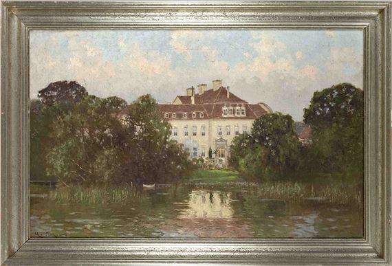 Alexander von Suckow | Park landscape with a view of the Suckow manor ...