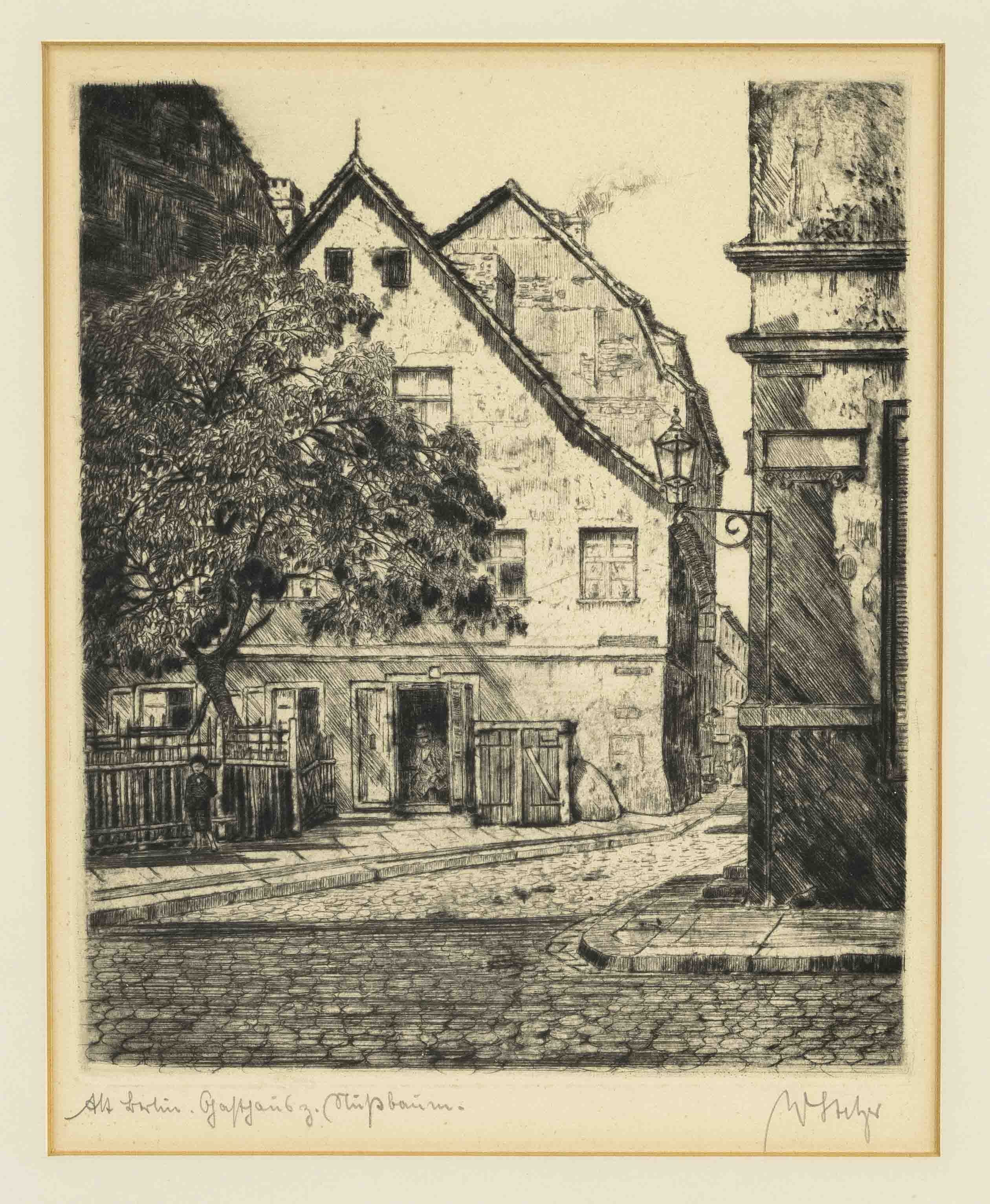 Willy Stelzer | old Berlin view with the inn zum Nußbaum | MutualArt