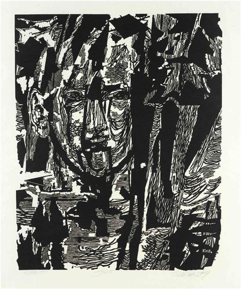 Hans Orlowski | set of 5 large woodcuts: three of them signed by hand ...