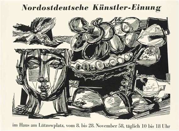 Hans Orlowski | set of 5 large woodcuts: three of them signed by hand ...