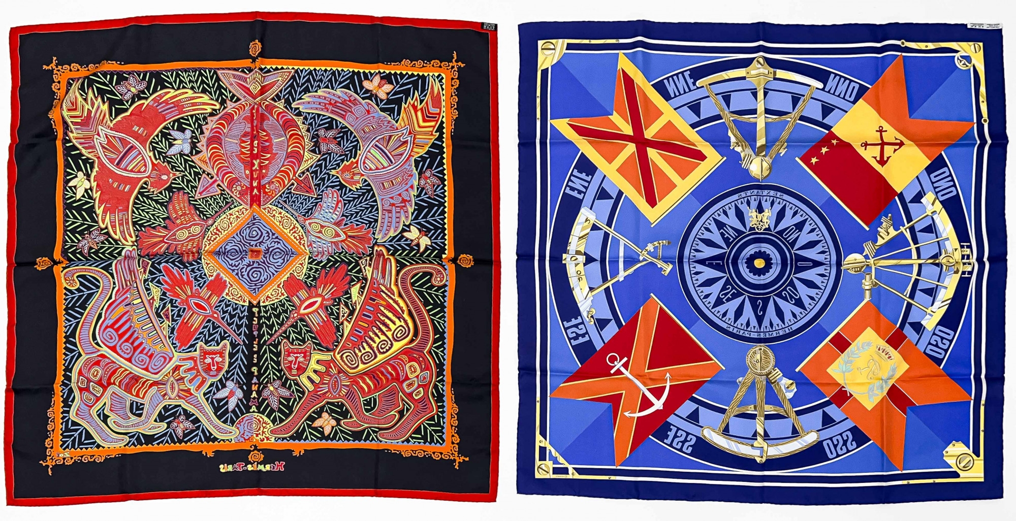 Loic Dubigeon | 2 Hermes Silk Scarves | MutualArt