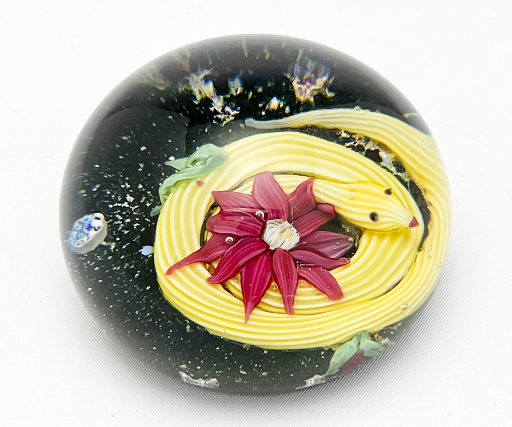 Baccarat | Yellow Snake Paperweight (1970) | MutualArt