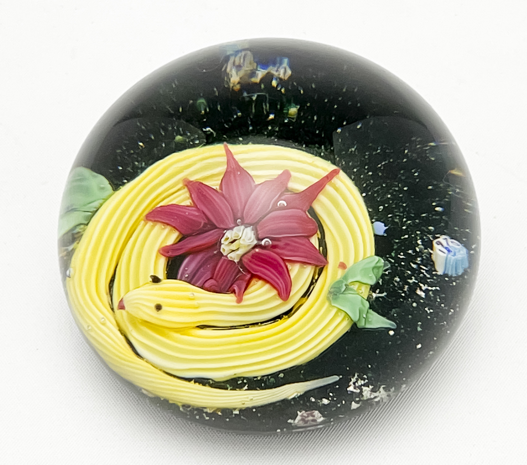Baccarat | Yellow Snake Paperweight (1970) | MutualArt