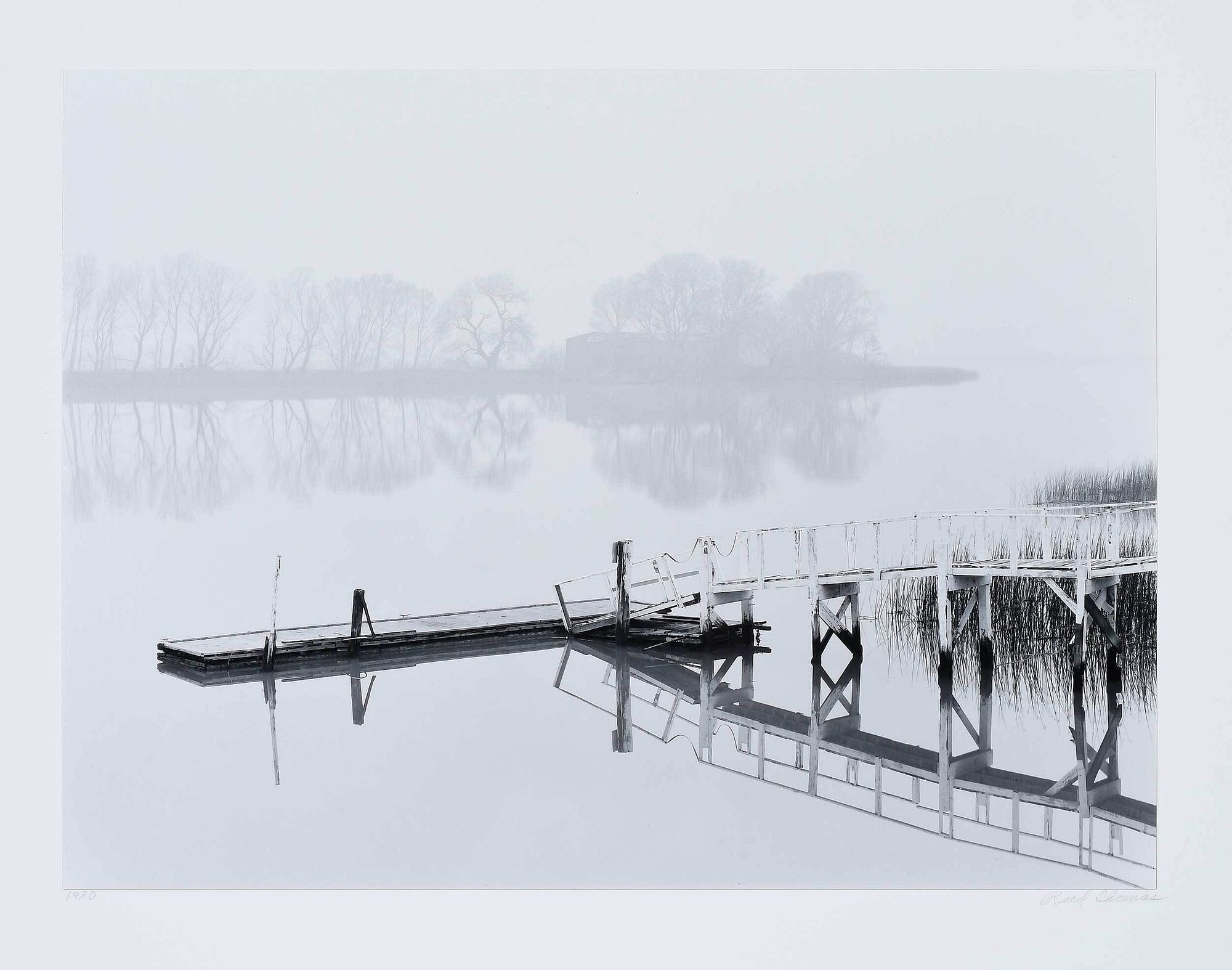 Reed Thomas | Dock and Water Scene (1980) | MutualArt