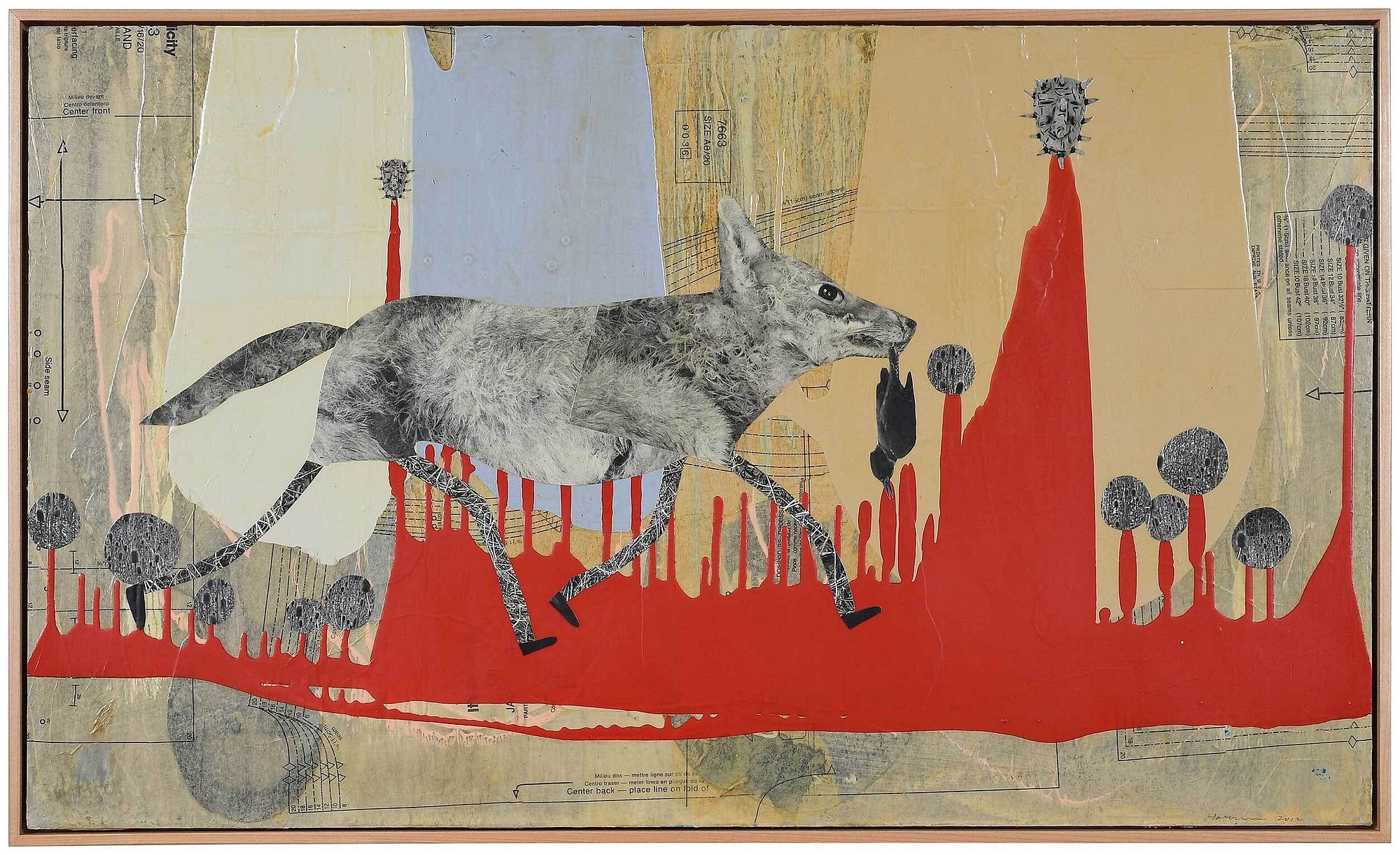 Holly Roberts | Coyote with Thistles (2012) | MutualArt