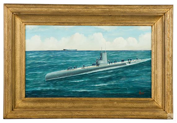 Joe Selby | Joe Selby 1893-1960 US Navy Submarine Oil Painting (1955 ...