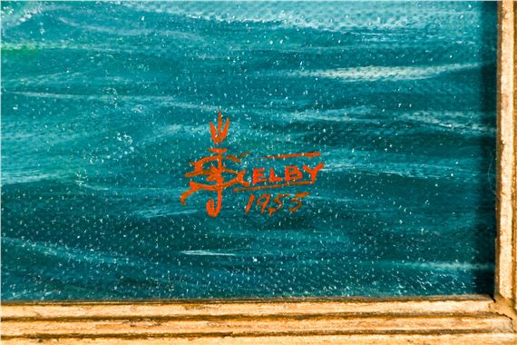 Joe Selby | Joe Selby 1893-1960 US Navy Submarine Oil Painting (1955 ...