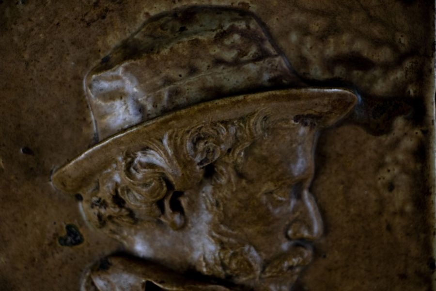 Emile Grittel | Plaque de grès à couverte brun-jaune (1870) | MutualArt