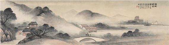 Wu Shixian | Misty Rain in Wu Shixianjiang City | MutualArt
