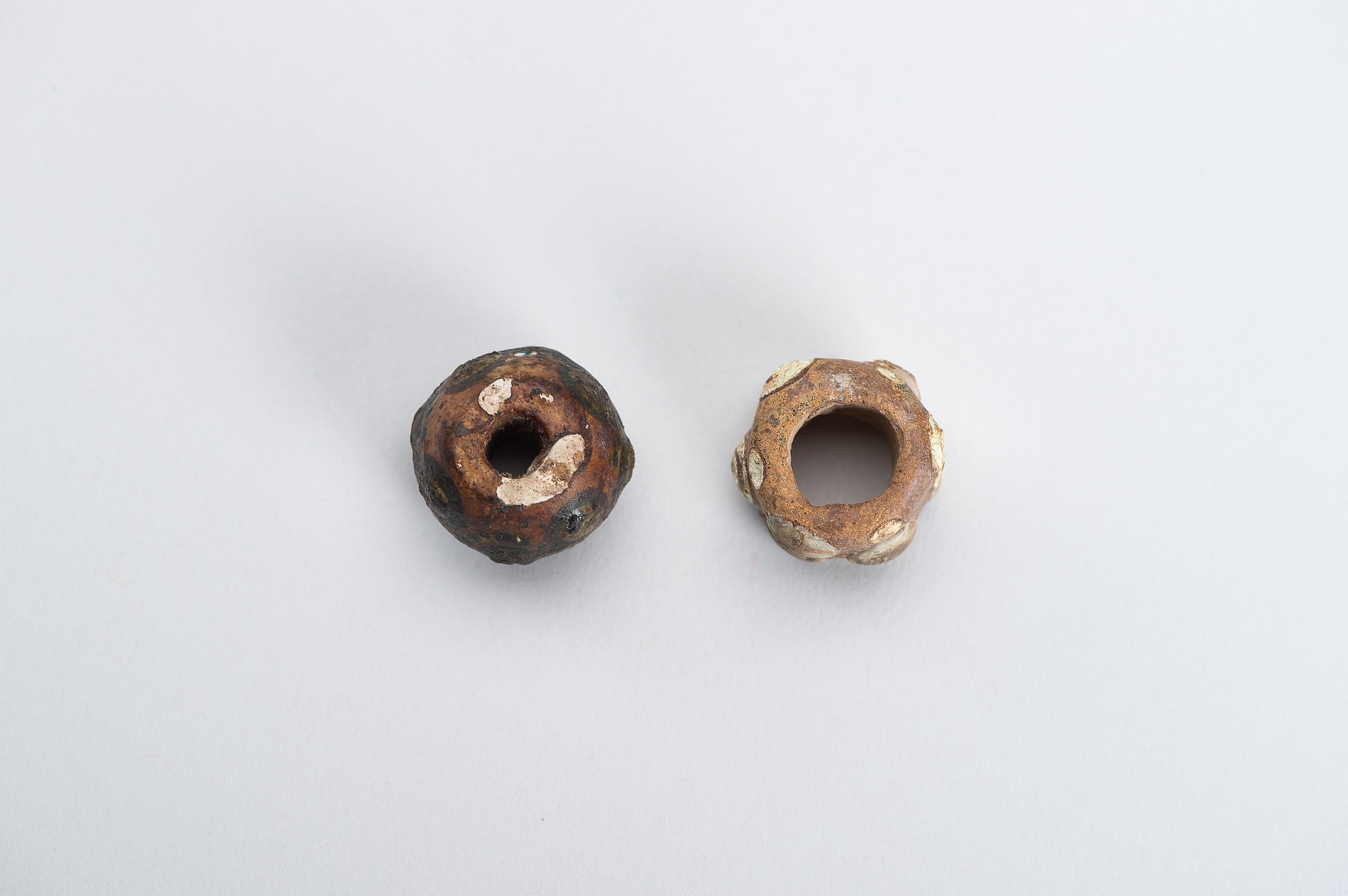 Han Dynasty | TWO GLASS BEADS, HAN DYNASTY | MutualArt