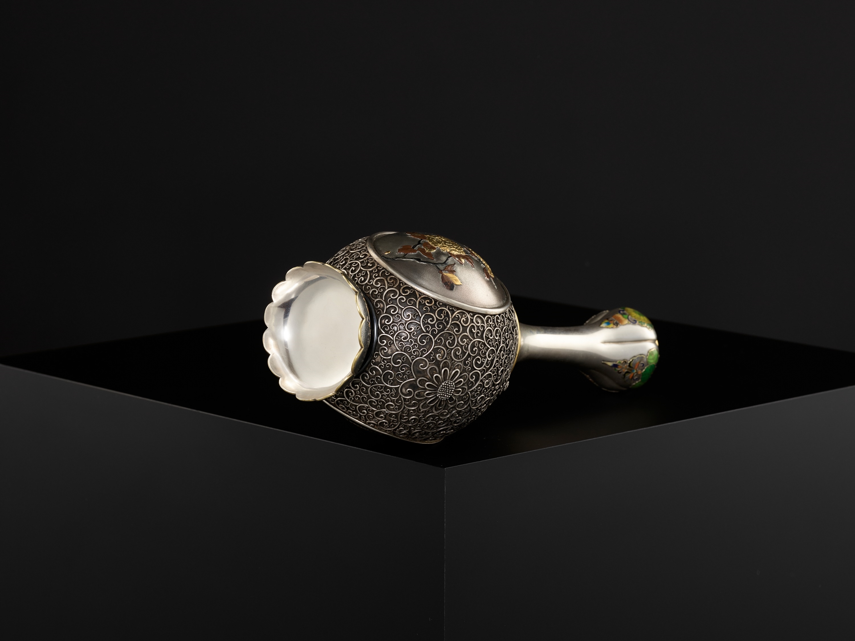 Hiratsuka Mohei | A SUPERB SILVER FILIGREE AND CLOISONNÉ ENAMEL VASE ...