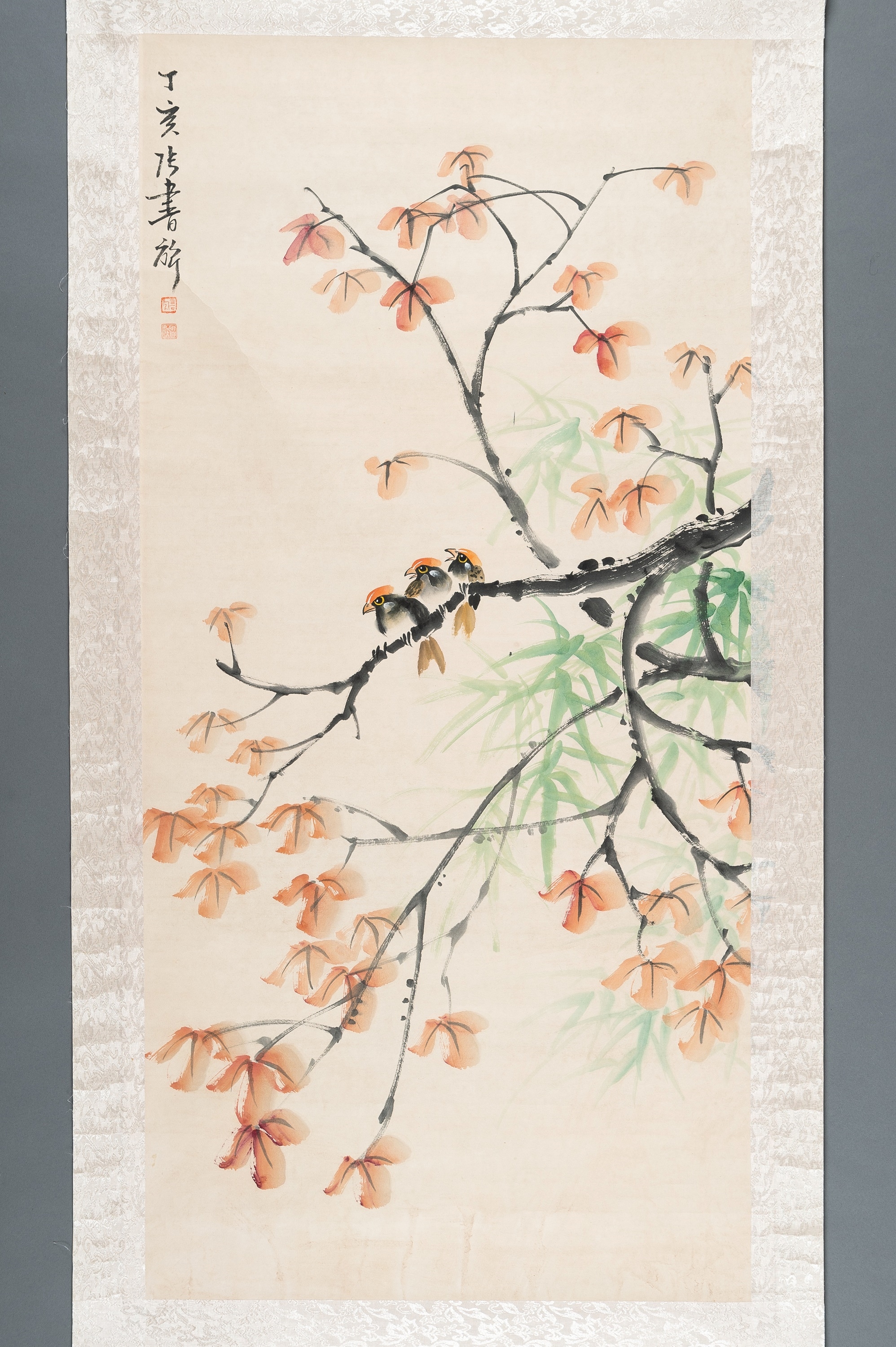 Zhang Shuqi | A SCROLL PAINTING OF THREE BIRDS, MANNER OF ZHANG SHUQI ...
