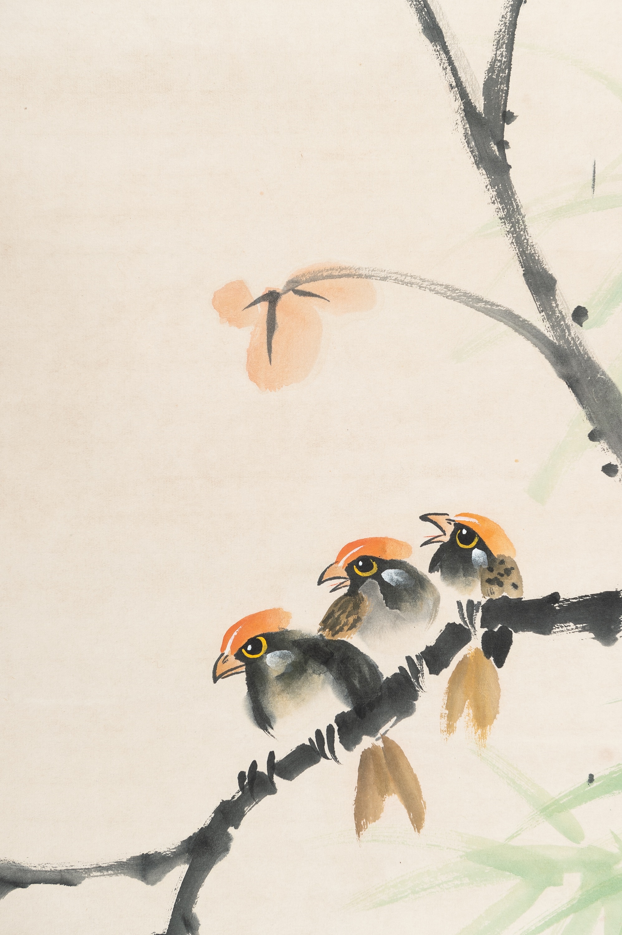 Zhang Shuqi | A SCROLL PAINTING OF THREE BIRDS, MANNER OF ZHANG SHUQI ...