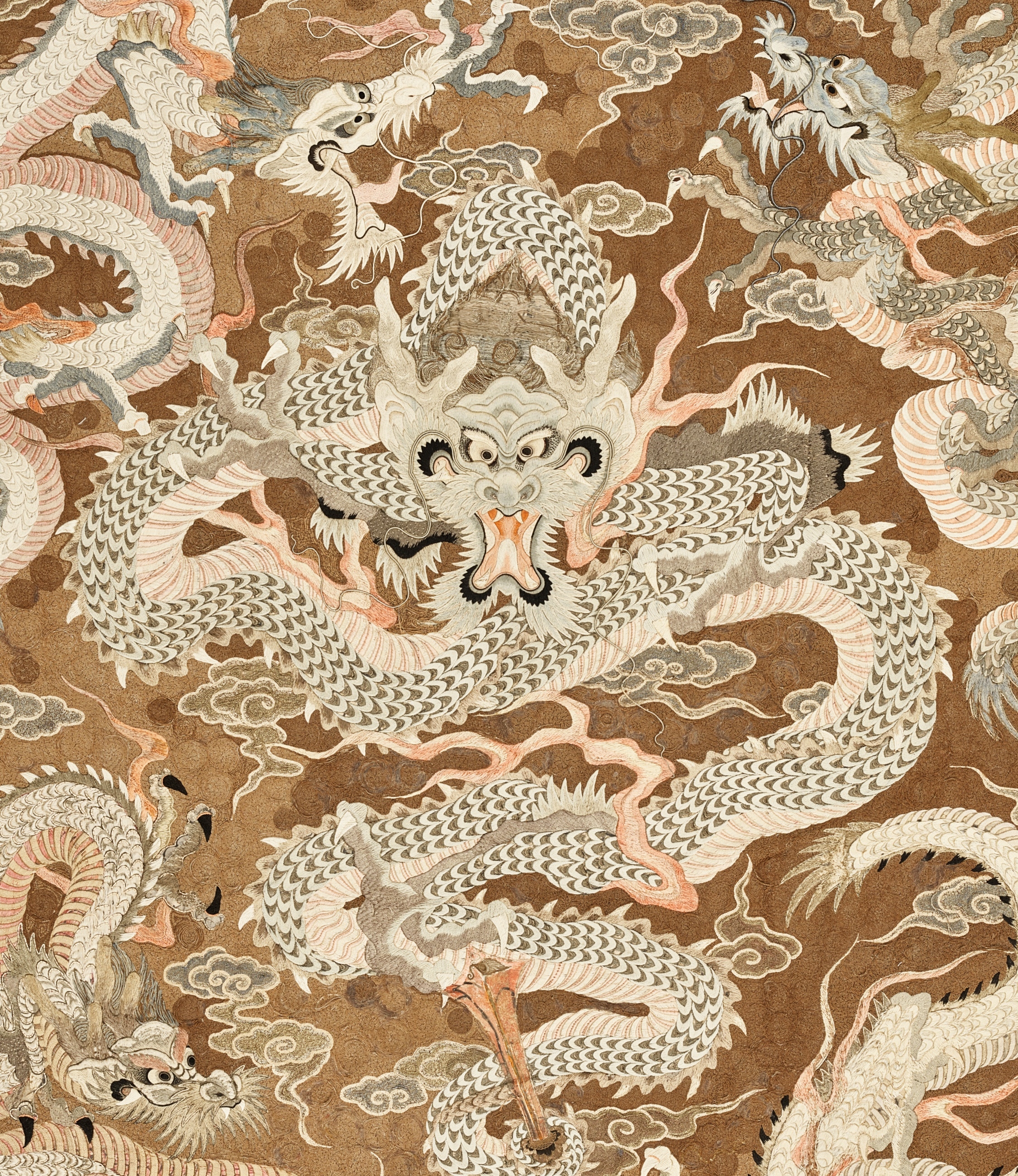 Chen Rong | AN EXCEPTIONAL AND VERY LARGE SILK EMBROIDERED ‘SEVEN ...
