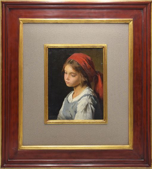 Simon Glücklich | Popiersie dziewczynki w chustce | MutualArt