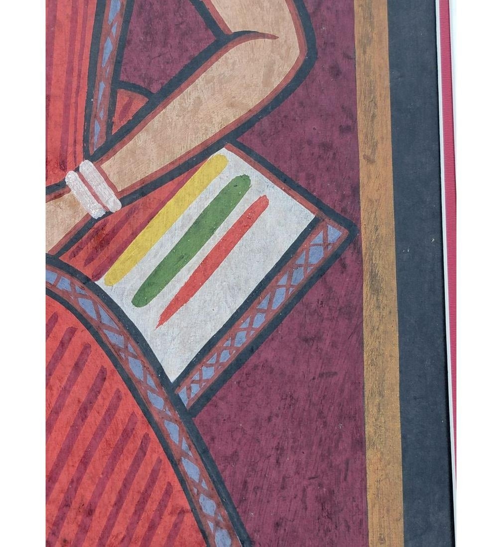 Jamini Roy | India-Jamini Roy 1887-1972 Tempera On Paper Painting ...