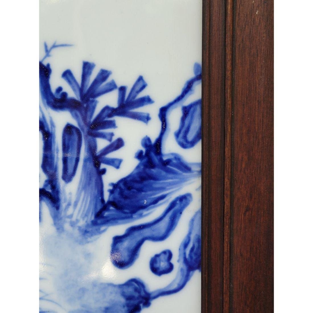 Chinese School | A Fine Vintage Chinese Blue And White Tile W ...