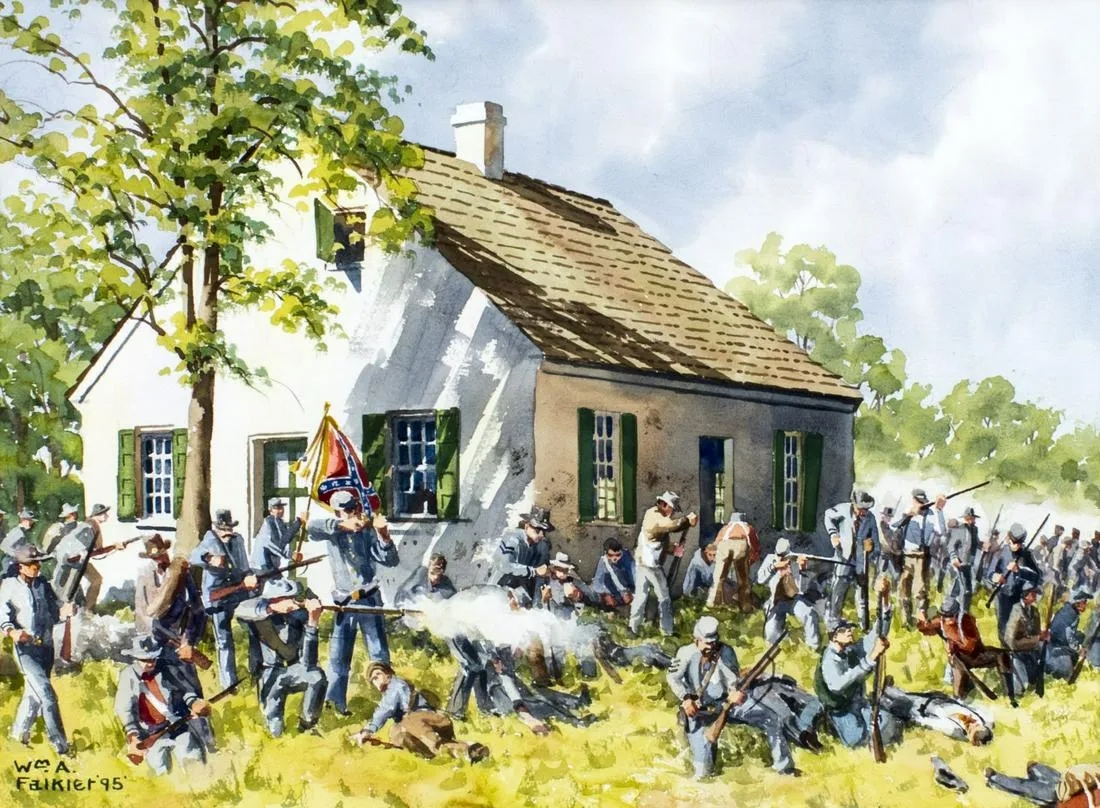 William Falkler | Dunker Church Battle (1995) | MutualArt