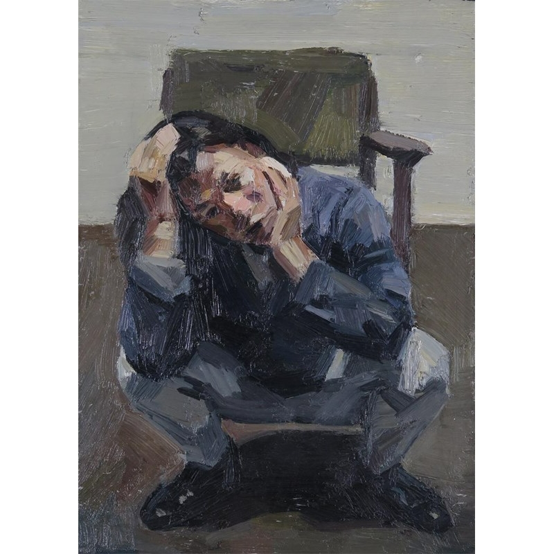 Tai-Shan Schierenberg | Crouching woman and chair | MutualArt
