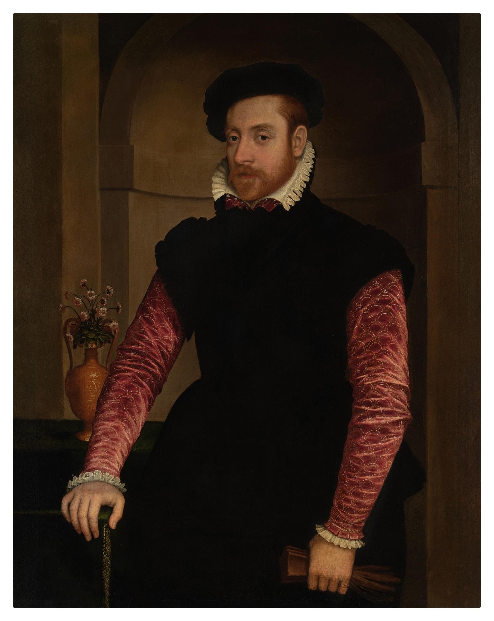 Nicolas Neufchatel | Portrait of a hatted man (Circa 1580) | MutualArt