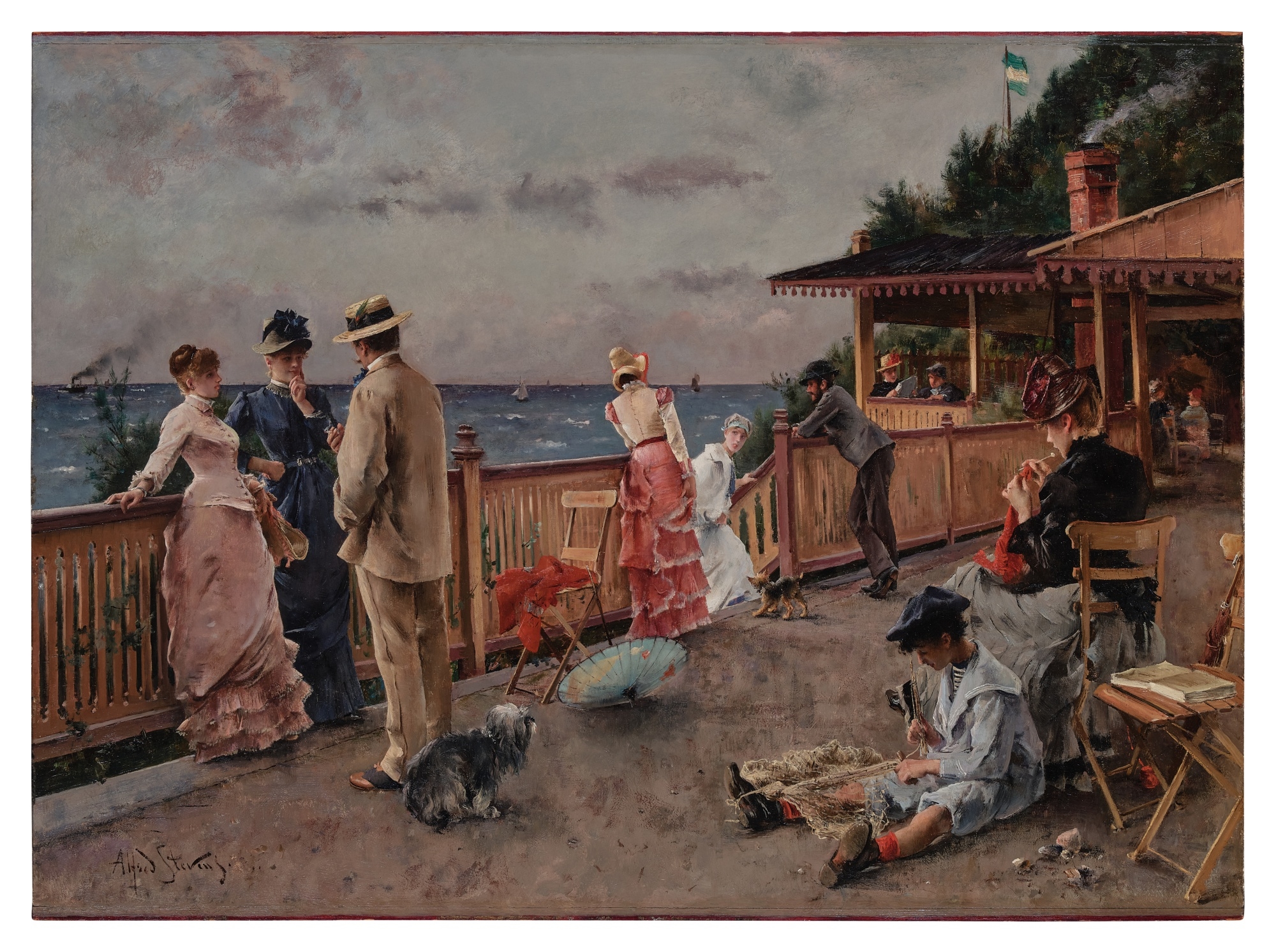 Alfred Stevens | The Villa on the Cliffs of Sainte-Adresse (1884 ...