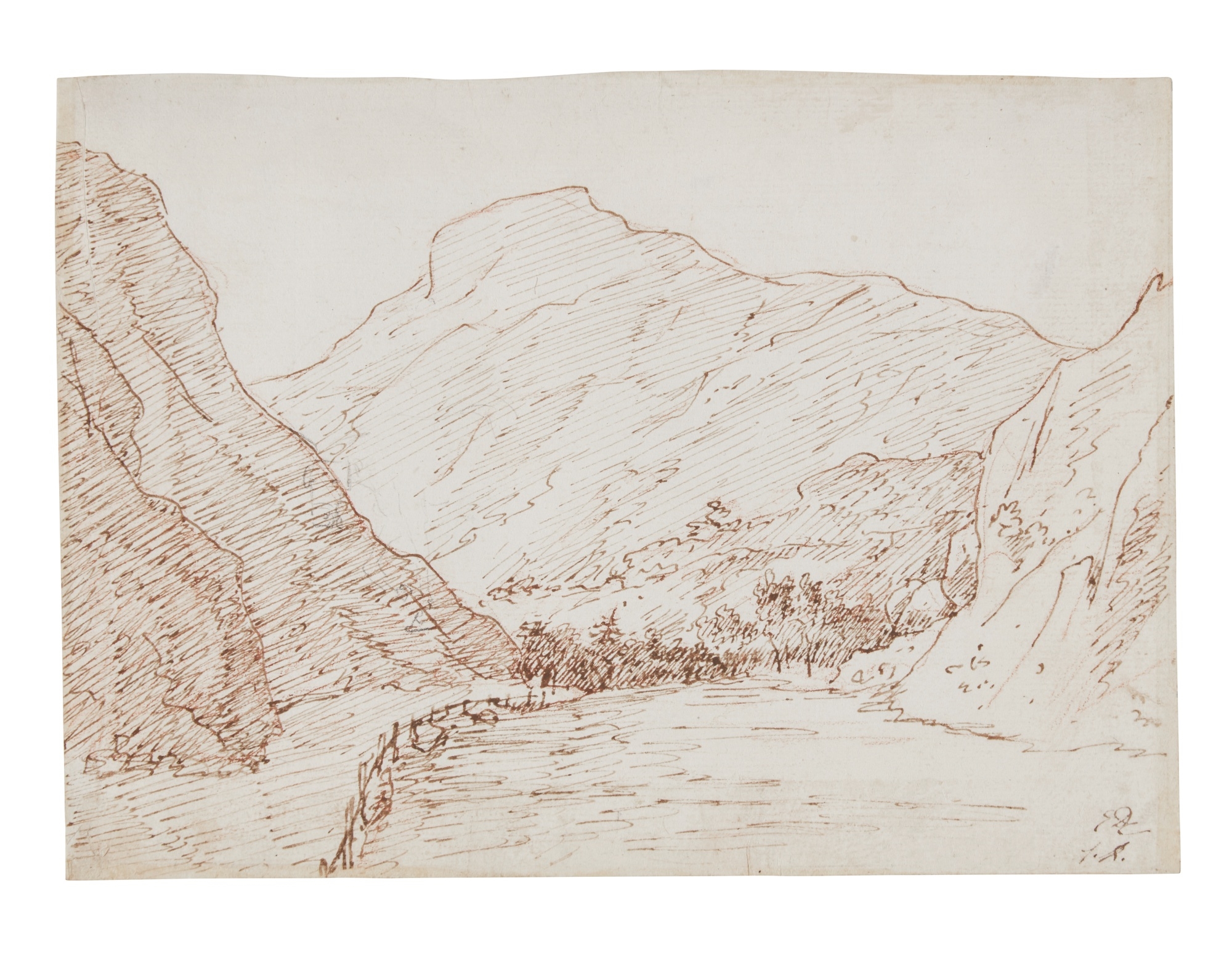 Jacques-Louis David | A mountainous landscape | MutualArt