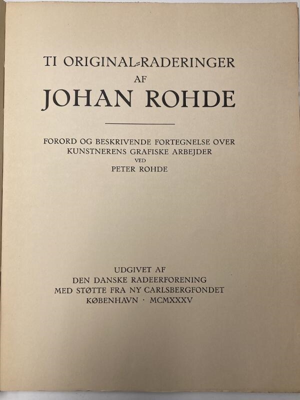 Johan Gudmann Rohde | Ti Original-Raderinger af Johan Rohde (1935 ...