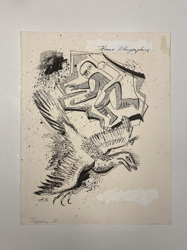Alex Secher | Fossil af Archaeopteryx and Homer lithographica | MutualArt