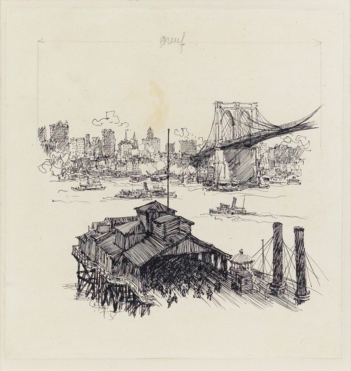 Charles Huard | [Pair of Drawings from New York Comme de L'ai Vu (New ...