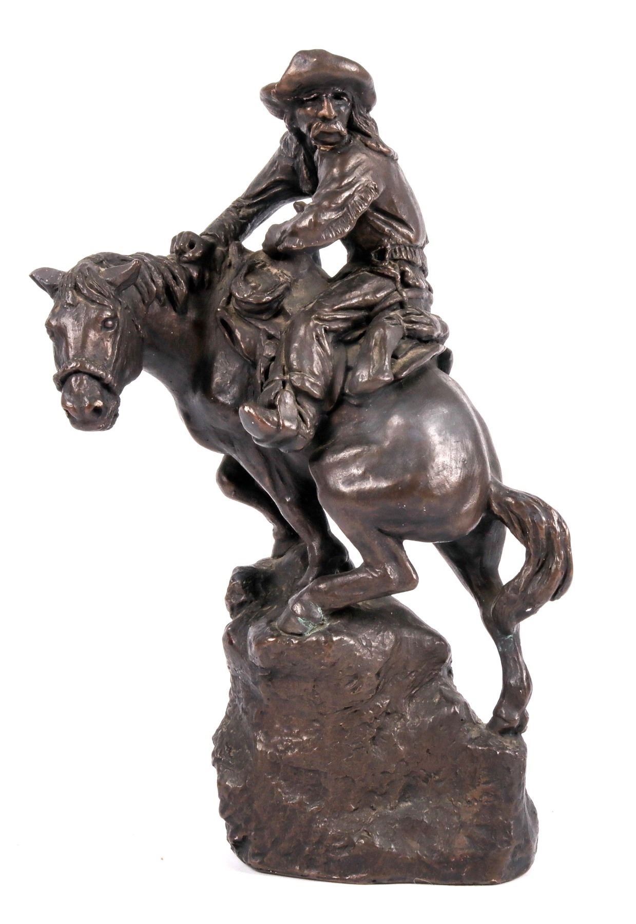 Bob Scriver | Bob Scriver Cowboy Bronze Sculpture (1957) | MutualArt