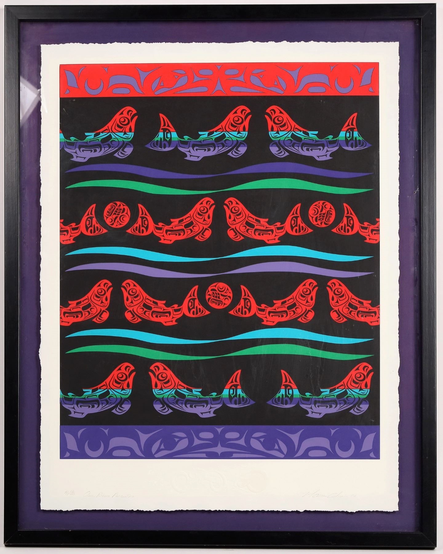 Marvin Oliver | Our Rivers Ancestors Serigraph by Marvin Oliver | MutualArt