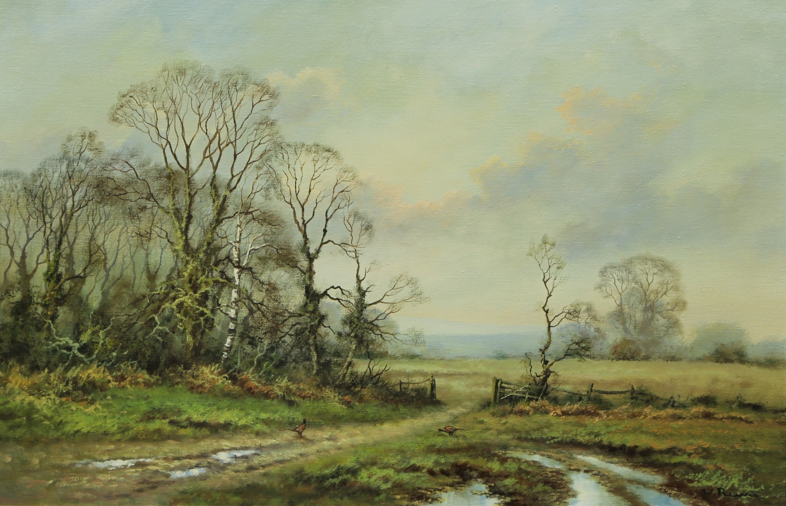 Wendy Reeves | Pheasants in a Landscape | MutualArt