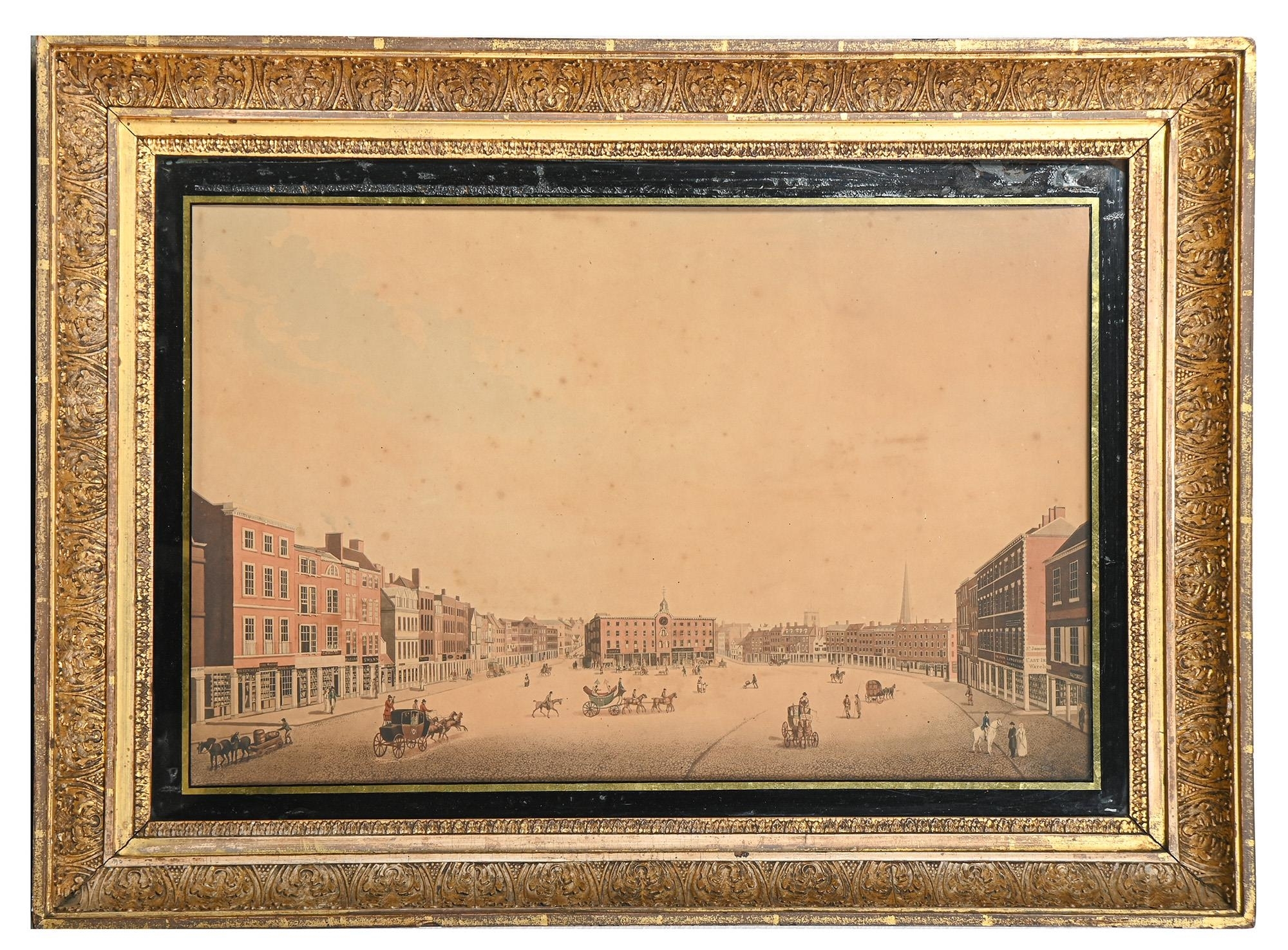 Richard Parkes Bonington | A Perspective View of Nottingham Market ...