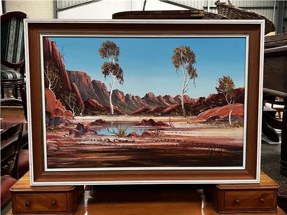 Henk Guth | Australia, Central Australian landscape (1921) | MutualArt