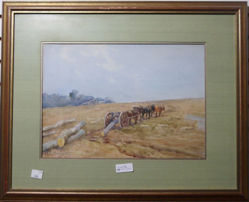 Mary S. Hagarty | Carthorses logging (19th Century) | MutualArt