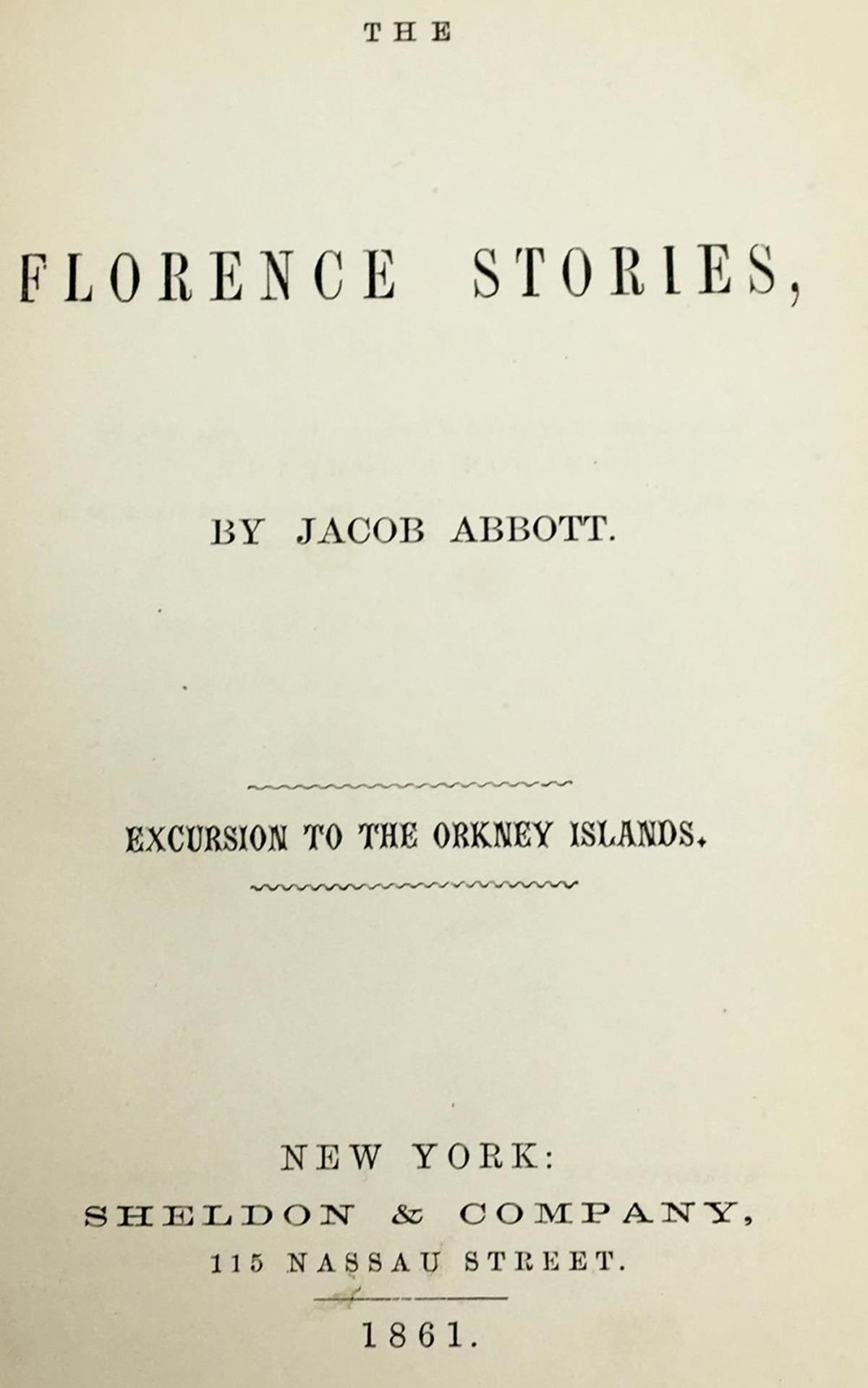 Jacob Bates Abbott | The Florence Stories (1861) | MutualArt