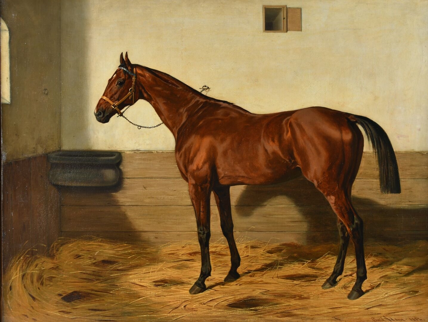 Emil Adam | Pur-sang au box (1884) | MutualArt
