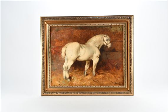 Gustave Surand | . Cheval à l'écurie. | MutualArt