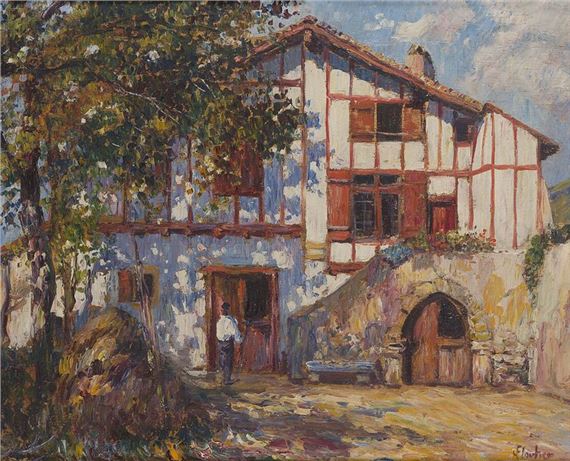 Louis Floutier | The Larréa farm in Urrugne animated Oil on panel (2017 ...