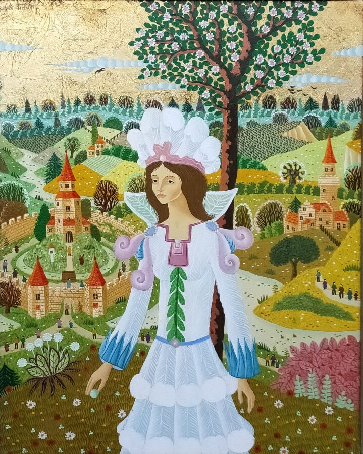 Alain Thomas | Jeune fille au costume blanc | MutualArt