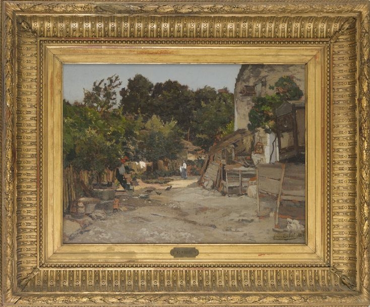 Louis-Alexandre Cabié | Farmyard (1889) | MutualArt