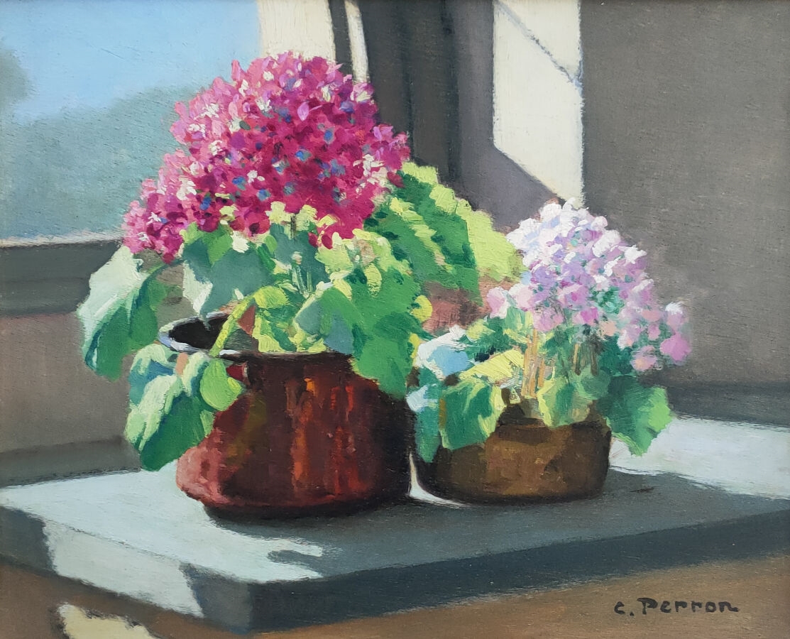 Charles Perron | Les hortensias | MutualArt