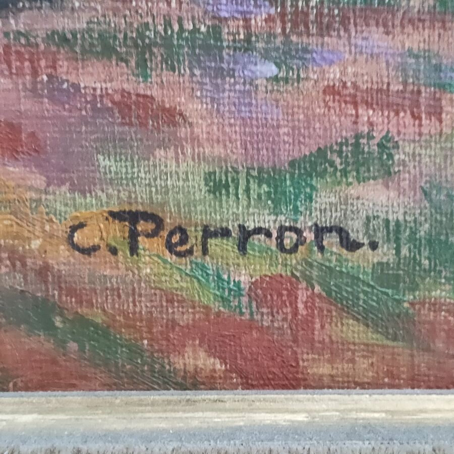 Charles Perron | Sous bois dans la lumière près du village | MutualArt